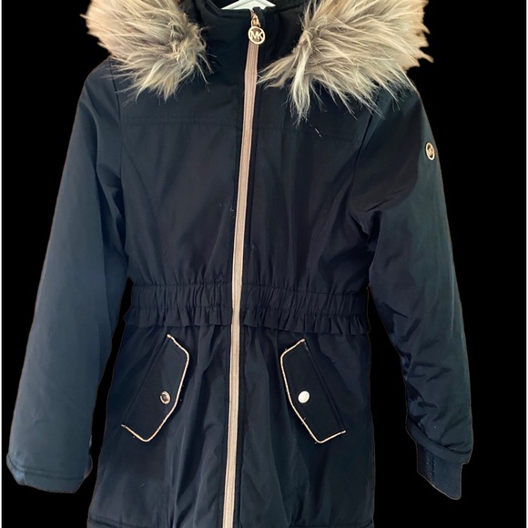 Michael Kors | Jackets & Coats | Michael Kors Girls Black And Rose ...